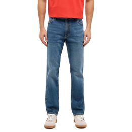 Mustang Herren 5-Pocket-Jeans "Tramper Straight", blau, Gr. 40, Denim/Jeans, Obermaterial: 99% Baumwolle, 1% Elasthan, Jeans, mit mittelhohem Bund