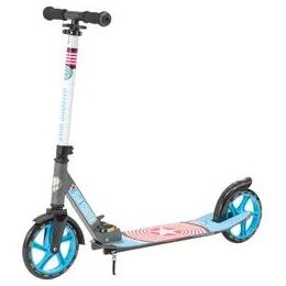 Cityroller STAR-SCOOTER, blau (blau, grau), RollerB:33cm L:98cm, mit abgesenktem XXL Trittbrett, B:33cm L:98cm