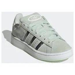 Sneaker Adidas ORIGINALS "CAMPUS 00S F&Uuml;R KINDER", M&auml;dchen, Gr. 38,5, linen gr&uuml;n, matte silber, sanftes wei&szlig;, Leder, Synthetik, Schuhe Sneaker, f&uuml;r Kinder & Jugendliche
