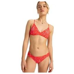 Bikini-Hose Roxy "Pt Beach Classics", Damen, Gr. S, US-Gr&ouml;&szlig;en, rot (poppy rot dancing ditsy swim), Obermaterial: 85% Microfaser, 15% Elasthan;, Badehosen Bikini-Hose