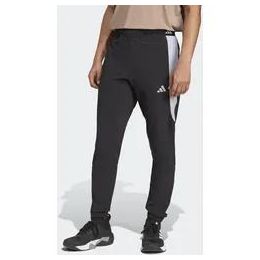 Sporthose Adidas PERFORMANCE "TECH APPAREL", Herren, Gr. L, N-Gr, silber (schwarz, halo silber, normal, gr.), Obermaterial: 87% Polyester, 13% Elasthan, Hosen Sporthose, mit Rei&szlig;verschlusstaschen, schnell trocknend, elastisch