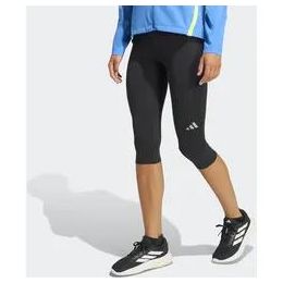 Lauftights Adidas PERFORMANCE "ADI365 RUNNING CLIMACOOL 3/4 LEGGINGS", Damen, Gr. XS, N-Gr, schwarz, normal, gr., Obermaterial: 85% Polyester, 15% Elasthan, 3/4-L&auml;nge, Hosen