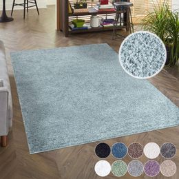 Hochflor-Teppich Carpet City "City Shaggy", blau (t&uuml;rkis), B:230cm H:30mm L:320cm, Polypropylen, Teppiche, Auch als L&auml;ufer, Langflor, Uni, Shaggy, flauschig-weich