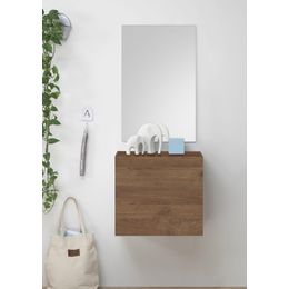 Garderobenschrank Home Affaire "Infinity", braun (mercure), B:55cm H:50cm T:30cm, Schr&auml;nke, Garderobenschrank