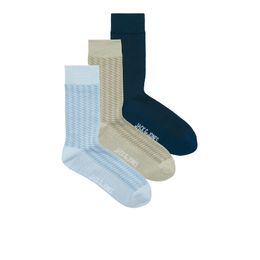Jack & Jones Freizeitsocken JACK & JONES "JACDIAMOND STRUCTURE SOCKS 3 PACK SN", Damen, chambray blau pack:pageant blau, moonstruck, Baumwollmischung, gemustert, Socken