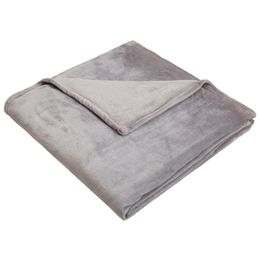 Wohndecke OTTO HOME "Jil", grau, B:130cm L:180cm, Kunstfaser, Wohndecken, Wohndecke, aus super weichem Kuschelfleece, Kuscheldecke, Premium Qualit&auml;t