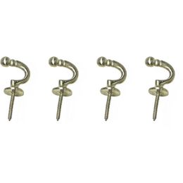 Raffhaken Indeko "Tours, rund", silber (nickelfarben, matt), &Oslash;:3cm, Metall, Raffhalter