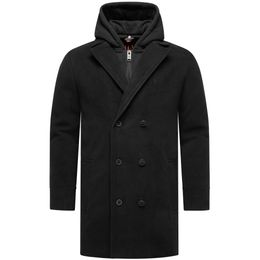 STONE HARBOUR Herren Wintermantel "Darioon XX", schwarz, Gr. L, Obermaterial 1: 95% Polyester, 3% Viskose, 2% Elasthan. Obermaterial 2: 100%