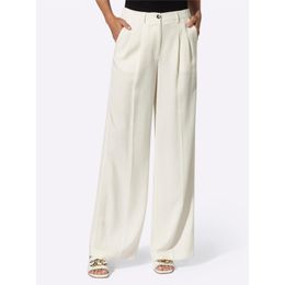 Heine Witt Damen Webhose aus Lyocell, ecru, Gr&ouml;&szlig;e 40