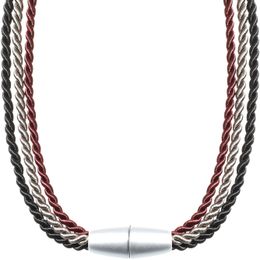 Raffhalter GERSTER "Jana" Gr. 1, bunt (rot, grau, schwarz), B:1,5cm H:65cm L:5cm &Oslash;:68cm, Mischgewebe, Raffhalter, Mit Magnetverschlu&szlig;
