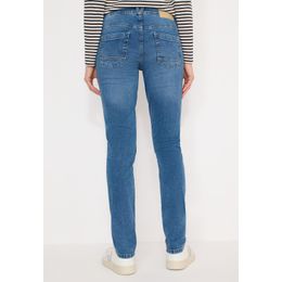 Comfort-fit-Jeans Cecil, Damen, Gr. 29, L&auml;nge 32, mid blau wash, Jeans, 83% Baumwolle, 15% Polyester, 2% Elasthan, unifarben, lang, Jeans, Middle Waist