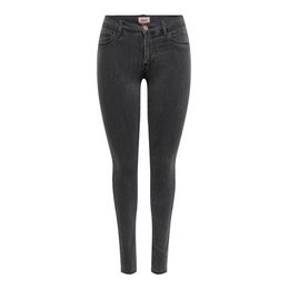 Skinny-fit-Jeans Only "ONLRAIN REG SKINNY JEANS DNM CRYOD655", Damen, Gr. M (38), L&auml;nge 30, grau denim, Denim/Jeans, Obermaterial: 53% Viskose, 29% Baumwolle, 17% Polyester, 1% Elasthan, unifarben, skinny fit, Jeans