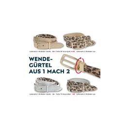 Silbergift Damen Wendeg&uuml;rtel "Wendeg&uuml;rtel immer passend zum Lieblingslook"braun, silb, Gr. 110, Rindsleder, G&uuml;rtel