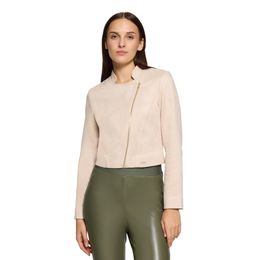 BETTY & CO Jackenblazer BETTY & CO "Damen mit Stehkragen", Damen, Gr. 40, grau, Obermaterial: 95% Polyester, 5% Elasthan; Futter: 100% Polyester, tailliert kurz, Blazer, Material