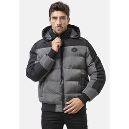 Cipo & Baxx Steppjacke CIPO & BAXX, Herren, Gr. M, anthrazit, Web, Obermaterial: 100% Polyester, colorblocking, normal, B&uuml;ndchen, Jacken Steppjacke