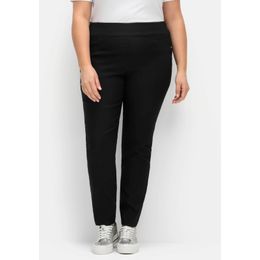 CREATION L PREMIUM sheego Gro&szlig;e Gr&ouml;&szlig;en Stretch-Hose in Schlupfform, schwarz, Gr&ouml;&szlig;e 48 - Damen