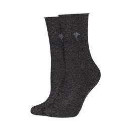 JOOP! Socken JOOP, Damen, Gr. 35-38, schwarz, wei&szlig;, Obermaterial: 60% Baumwolle, 20% metallisierte Fasern, 18% Elasthan, 2% sonstige Fasern, Socken Socken