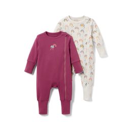 Tchibo - 2 Baby-Pyjamas - Newborn - Gr. 50/56 - creme