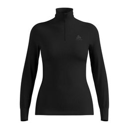 Odlo Active Warm BL Top Turtle Neck l/s Half Zip Bekleidung Damen schwarz XS