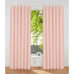 Vorhang OTTO HOME "Raja" Gr. 1, rosa (ros&eacute;), B:140cm H:145cm, Polyester, Recyceltes Material, Gardinen, 2er-Set, Bestseller, einfarbig, modern, pflegeleichte Mikrofaser