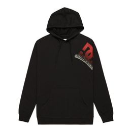 Hoodie DC Shoes "Solid Lefty", Herren, Gr. L, schwarz, Obermaterial: 55% Baumwolle, 25% Baumwolle, 20% Polyester;, Sweatshirts Hoodie