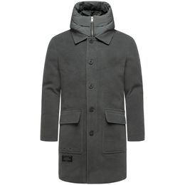 STONE HARBOUR Herren Trenchcoat "Thiagoo XX"anthrazit, Gr. XXL, Obermaterial 1: 95% Polyester, 3% Viskose, 2% Elasthan; Obermaterial 2: 100%