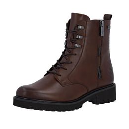 Schn&uuml;rstiefelette Remonte, Damen, Gr. 45, braun (dunkelbraun), Leder, Schuhe Schn&uuml;rstiefelette, Schn&uuml;rboots, Stiefelette mit wasserabweisender TEX-Membran