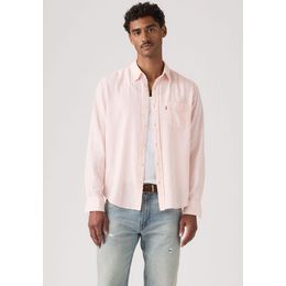 Levi's Jeanshemd LEVI'S "SUNSET 1 POCKET STANDARD", Herren, Gr. S, N-Gr, crystal pink cotton linen, Web, Obermaterial: 43% Leinen, 34% Viskose, 23% Baumwolle, Hemden Jeanshemd