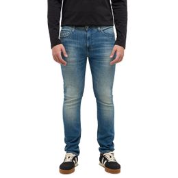 Slim-fit-Jeans Mustang "Herren Style Vegas Slim", Herren, Gr. 31, L&auml;nge 34, 583 mittelblau, Denim/Jeans, 93% Baumwolle, 5% Polyester, 2% Elasthan, unifarben, slim fit, Jeans Slim-fit-Jeans