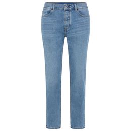 Tapered-fit-Jeans HUGO BLUE "Brody", Herren, Gr. 36, L&auml;nge 34, light, pastel blau457, Denim/Jeans, Obermaterial: 99% Baumwolle, 1% Elasthan, unifarben, gerade, unten schmal lang, Jeans Tapered-fit-Jeans, mit Stone-washed-Finish