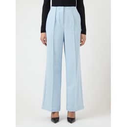 Anzughose Y.A.S "YASREEMAJ HW PANT NOOS", Damen, Gr. 34, N-Gr, skyway, Web, Obermaterial: 77% Polyester, 19% Viskose, 4% Elasthan, unifarben, regular fit lang, Hosen Anzughose, Regular Fit, Materialmix mit Stretch