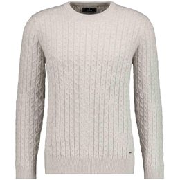 Rundhalspullover Ragman, Herren, Gr. 50, hellgrau, Strick, 95% Baumwolle 5% Cashmere, Rundhals, Pullover Rundhalspullover