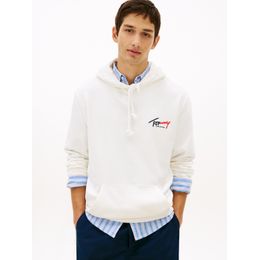 Kapuzensweatshirt Tommy Jeans "TJM REGULAR ENTRY SIGN", Herren, Gr. XL, ecru, Sweatware, Obermaterial: 100% Baumwolle, unifarben, regular fit normal, Rundhals, eingesetzt Rippb&uuml;ndchen, Sweatshirts Kapuzensweatshirt, Regular fit mit Kapuze