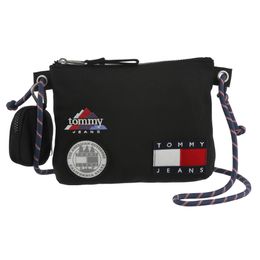 Umh&auml;ngetasche Tommy Jeans "TJM ARCHIVE TREK SACOCHE", Herren, Gr. B/H/T: 23cm x 18cm x 2cm, schwarz, Textil, Taschen Umh&auml;ngetasche, Damen Schultertasche, Tragetasche mit bunten Patches
