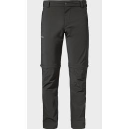 Sch&ouml;ffel Zip-away-Hose SCH&Ouml;FFEL "Pants Folkstone Zip Off", Herren, Gr. 52, Normalgr&ouml;&szlig;en, schwarz (9990, schwarz), Oberstoff: 89% Nylon, 11% Elasthan, Hosen Zip-away-Hose