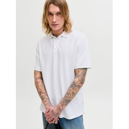 Jack & Jones Poloshirt JACK & JONES "JPRBLUWILL SS WASH POLO SN", Herren, Gr. XL, hellwei&szlig;, Jersey, Obermaterial: 100% Baumwolle, unifarben, regular fit normal, ohne Ausschnitt, Shirts Poloshirt, Baumwolle, regular fit