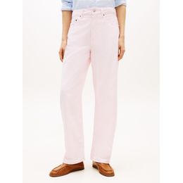 5-Pocket-Jeans Tommy Hilfiger "DNM LIGHT CLR BARREL RW", Damen, Gr. 34, L&auml;nge 28, polar pink, Denim/Jeans, Obermaterial: 100% Baumwolle, unifarben, regular fit, Jeans 5-Pocket-Jeans