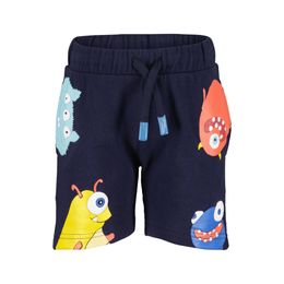 Sweatshorts Blue Seven, Jungen, Gr. 98, N-Gr, ultramarin, Sweatware, Obermaterial: 100% Baumwolle, bedruckt, unifarben, Basic kniefrei, Hosen Sweatshorts