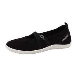 Sneaker Ballerinas Kappa "LINN", Damen, Gr. 41, schwarz, wei&szlig;, Synthetik, Schuhe Sneaker Ballerinas, Sommerschuhe, Freizeitschuh, Halbschuh, Slipper, Topseller