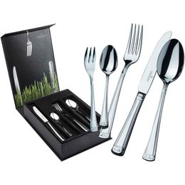 Besteck-Set "Tafelbesteck inkl. Besteckbox Aradena 30er Set silber", silber, 30 tlg., PICARD & WIELP&Uuml;TZ SOLINGEN, Essbesteck-Sets, Besteck-Set, Sp&uuml;lmaschinengeeignet