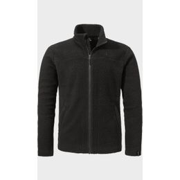 Sch&ouml;ffel Fleecejacke SCH&Ouml;FFEL "CIRC Fleece Jk Style Purga MNS", Herren, Gr. 48, schwarz (9990, schwarz), Oberstoff: 100% Polyester, relaxed fit, hoch geschlossener Ausschnitt, Jacken Fleecejacke