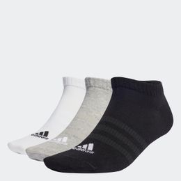 Funktionssocken adidas Performance "THIN AND LIGHT SPORTSWEAR LOWCUT SOCKEN, 3 PAAR", Damen, Gr. M (40/42), blau (medium grau heather, wei&szlig;, schwarz), Obermaterial: 47% Baumwolle, 43% Polyester, 8% Nylon, 2% Elasthan, gestreift, Socken Funktionssocken