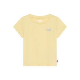 T-Shirt LEVI'S KIDS "LVG BATWING CHEST HIT TEE", M&auml;dchen, Gr. 24M (92), french vanilla, Jersey, Obermaterial: 100% Baumwolle, unifarben, regular fit normal, Rundhals, gerader Abschluss, Shirts T-Shirt, mit kleinem Logo-Badge