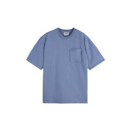 Scotch & Soda T-Shirt SCOTCH & SODA "T-Shirt Core 3 Crosses Loose Fit Pocket T-Shirt 1er Pack", Herren, Gr. M, blau, Obermaterial: 100% Baumwolle CO., Shirts T-Shirt