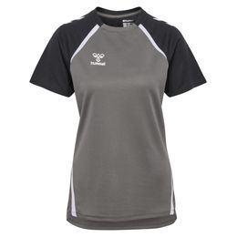 Hummel Sportshirt 'Lead 2.0' Damen Gr&ouml;&szlig;e XXL grau / dunkelgrau / wei&szlig;