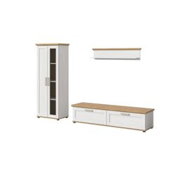 M&ouml;bel Kraft Wohnkombination holzfarben Ma&szlig;e (cm): B: 240 H: 161 &raquo; M&ouml;bel Kraft