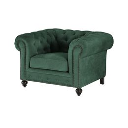 Primo Sessel Chesterfield Stoff gr&uuml;n Ma&szlig;e (cm): B: 124 H: 80 T: 100.0 &raquo; M&ouml;bel Kraft