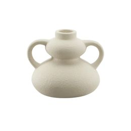 HOME STORY Vase creme Steinzeug Ma&szlig;e (cm): H: 9,5 &Oslash;: 11.5 &raquo; M&ouml;bel Kraft
