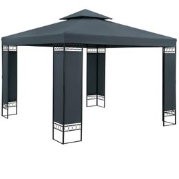 Casaria Pavillon Lorca Anthrazit 3x3m UV-Schutz 50+