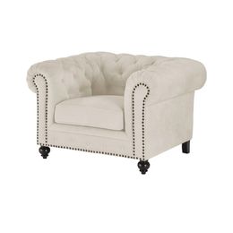 Primo Sessel Chesterfield Stoff creme Ma&szlig;e (cm): B: 124 H: 80 T: 100.0 &raquo; M&ouml;bel Kraft